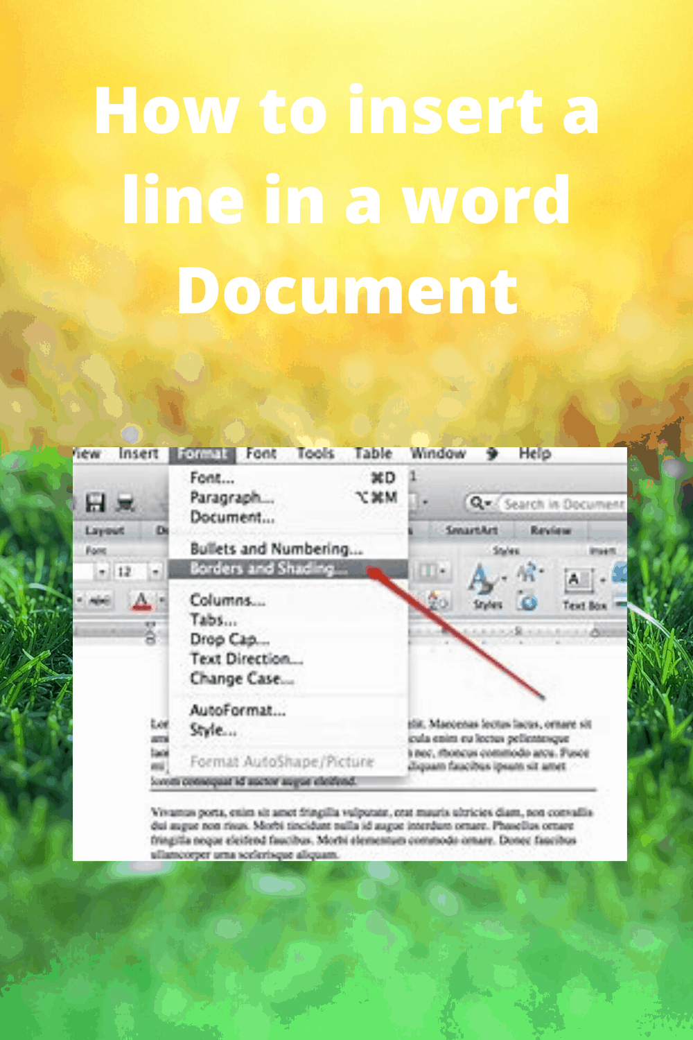 How To Insert A Line In A Word Document How To Do Topics